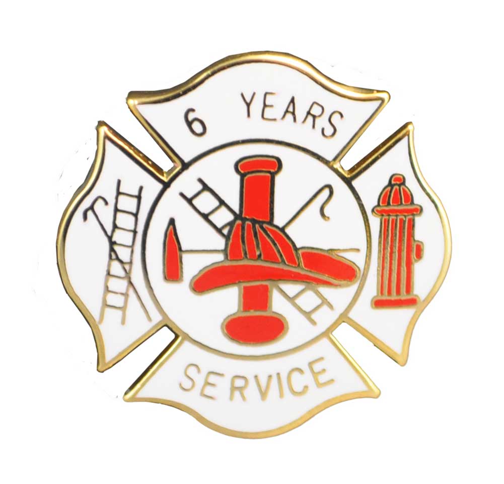 6 years Fire Service pin #SS-FIRE-6