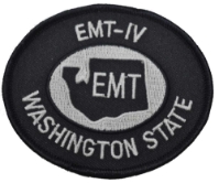 Washington State Paramedic Patch White on Dark Navy #SSPAT-71